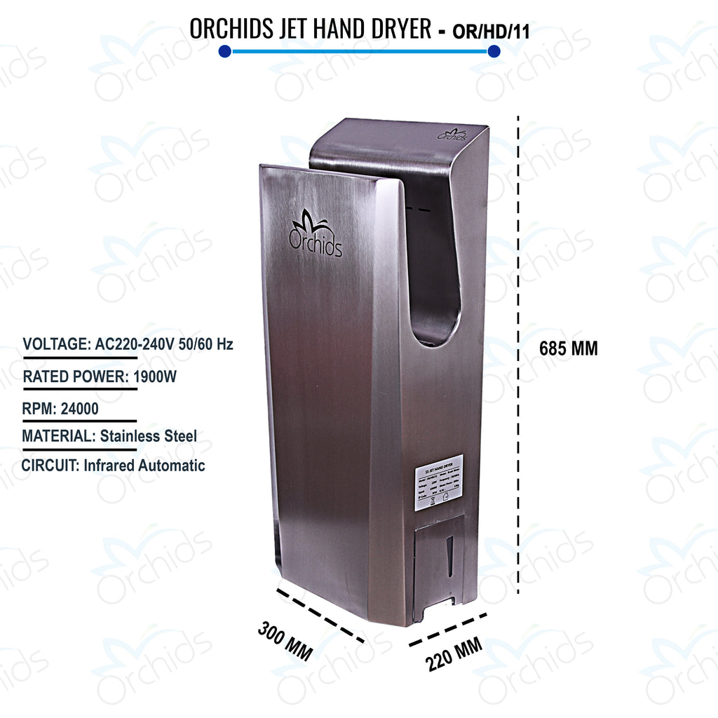 Stainless Steel Jet Hand Dryer | Powerful and Hygienic Drying Options